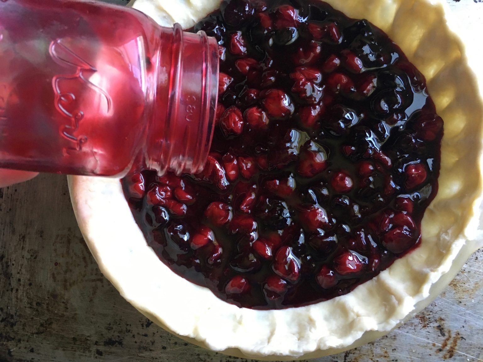 Sweet Cherry Crumb-Crunch Pie w/Scratch Made Cherry Pie Filling ...