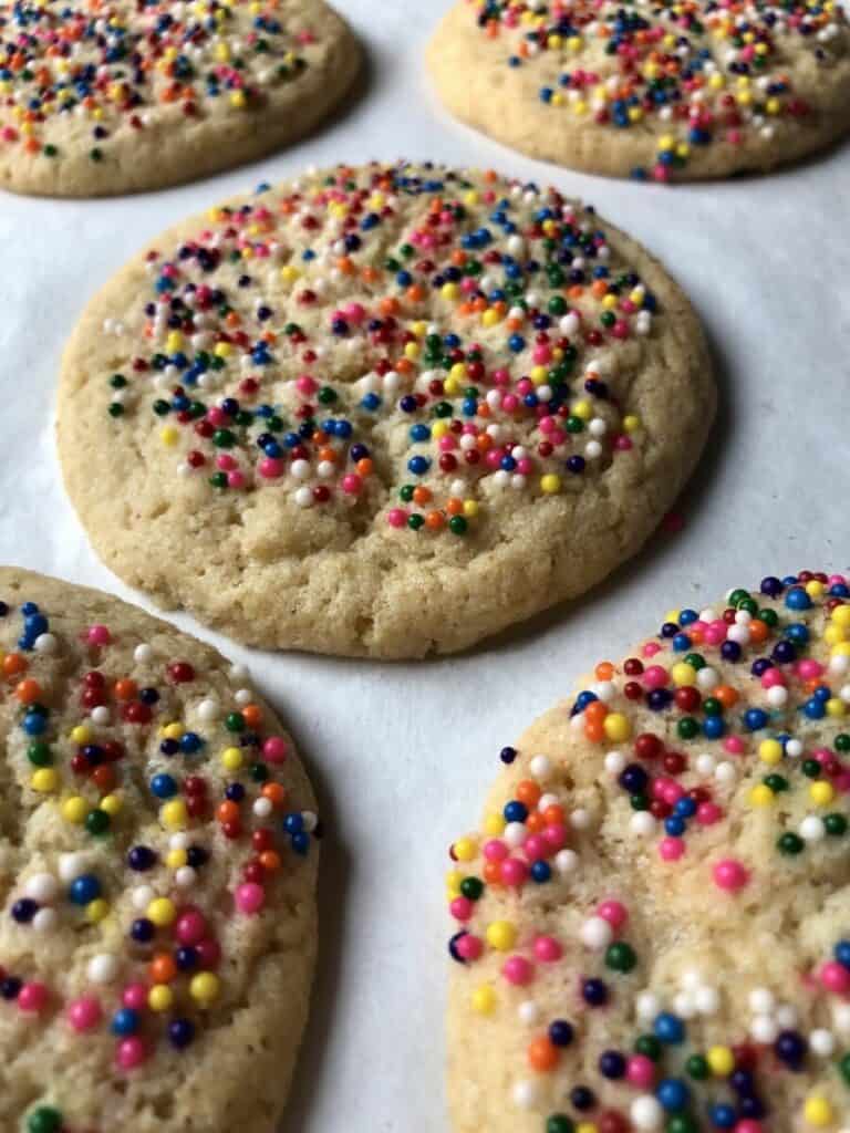 Best Soft & Chewy Bakery Style Sugar Cookies - Biting at the Bits