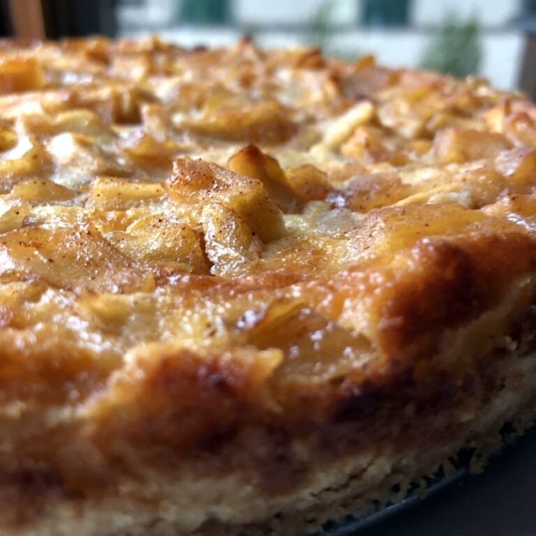 Simple and Delicious Mascarpone Apple Torte - Biting at the Bits