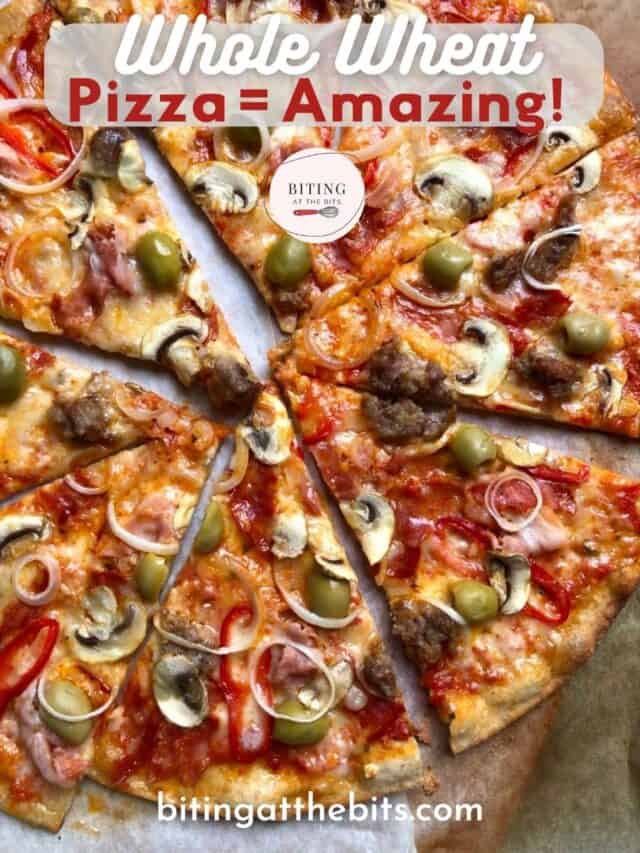 Whole Wheat Thin Crust Pizza (Better Than Takeout) - Biting at the Bits